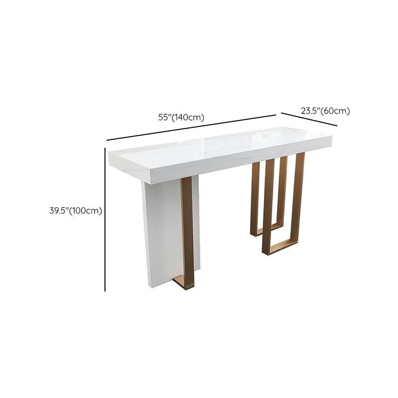 Faux Marble Top Counter Table Modern White Counter Table for Patio Use ...