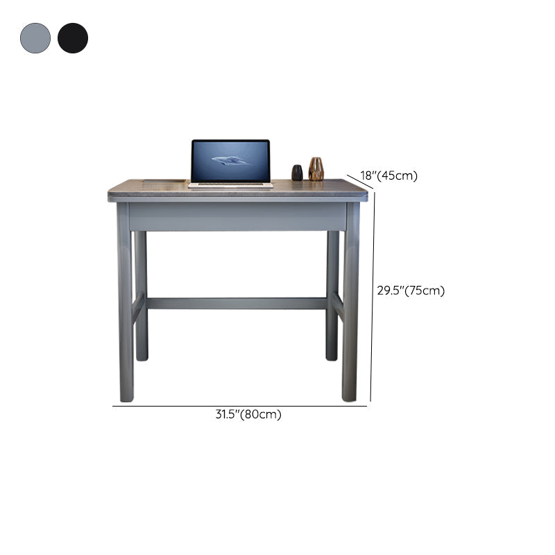 Contemporary Bedroom Computer Desk H-Shape Wood Base Writing Desk ...