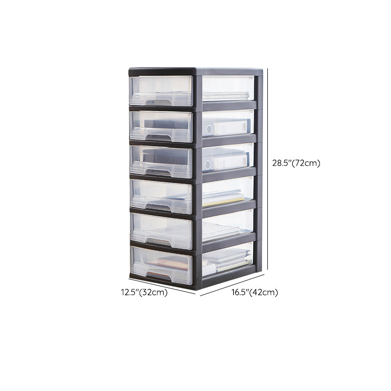 Transparent Filing Cabinet Vertical Modern Plastic Drawers File Cabinet ...