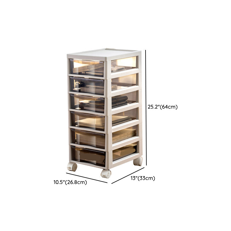Vertical Transparent Filing Cabinet Modern Plastic File Cabinet - Clearhalo