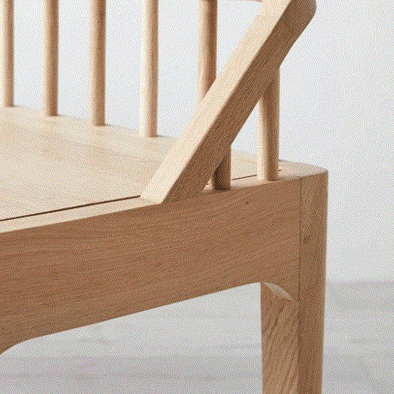 Modern Backrest Seating Bench Solid Wood Rectangle Bench for Entryway ...