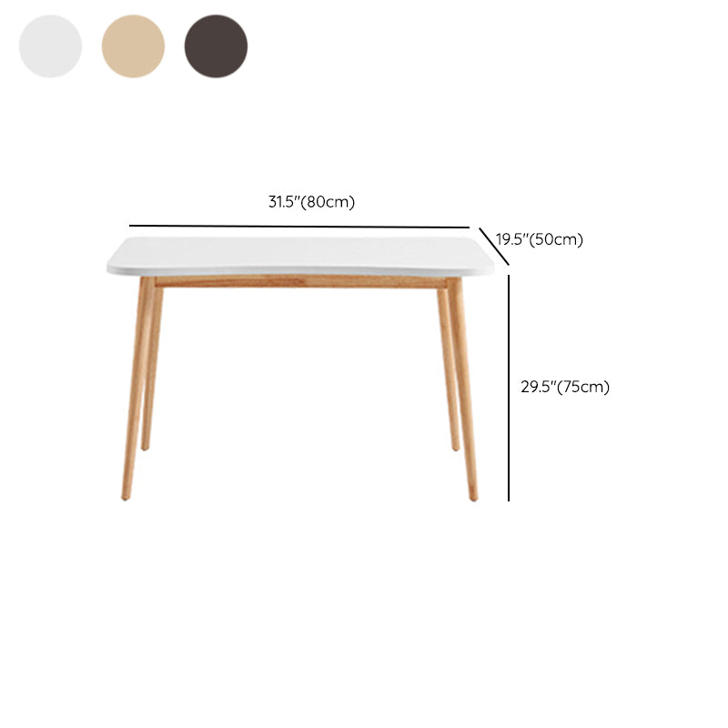 Modern Style Parsons Base Computer Desk Solid Wood Legs Writing Desk ...