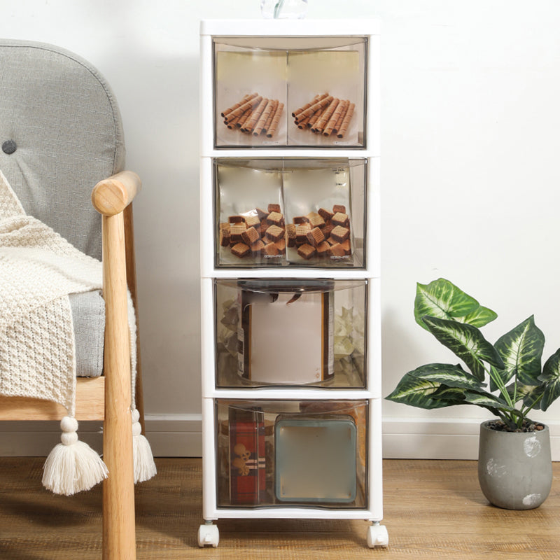 Vertical Transparent Filing Cabinet Modern Plastic Drawers File Cabinet ...
