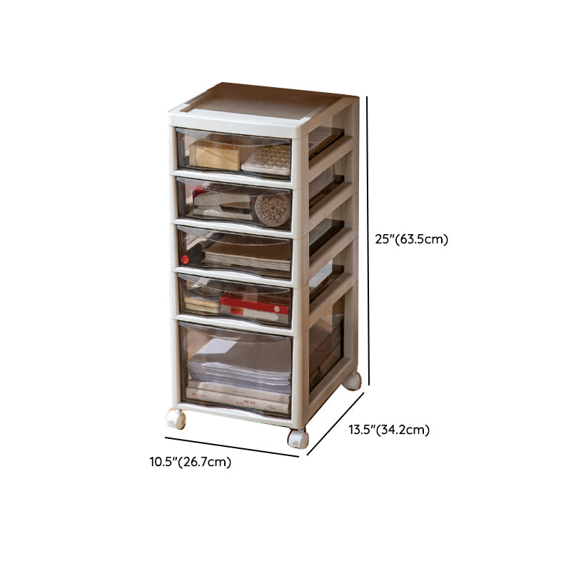 Modern Vertical Filing Cabinet Transparent Plastic Drawers File Cabinet ...
