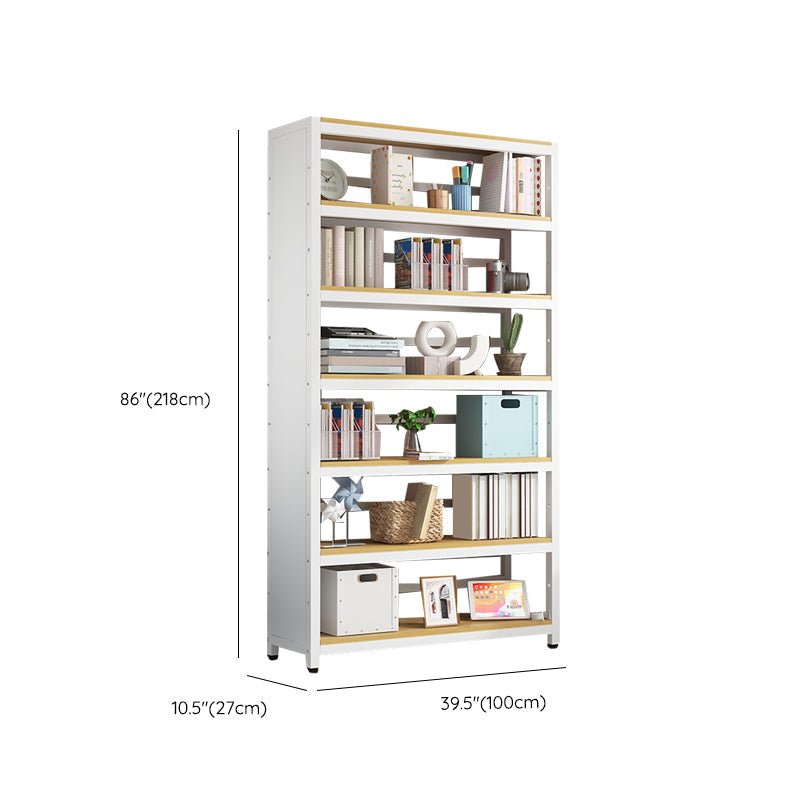 Modern Wood Open Back Shelf Bookcase Shelves Included for Home Office ...