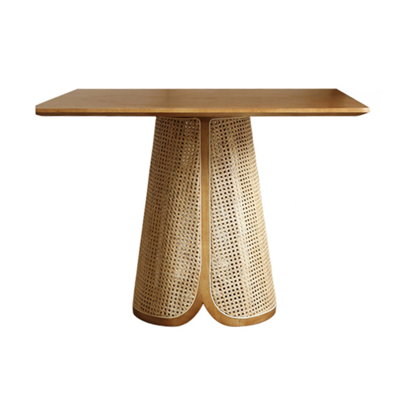 Contemporary Wooden Top Square Shape Dining Table Set for Home - Clearhalo