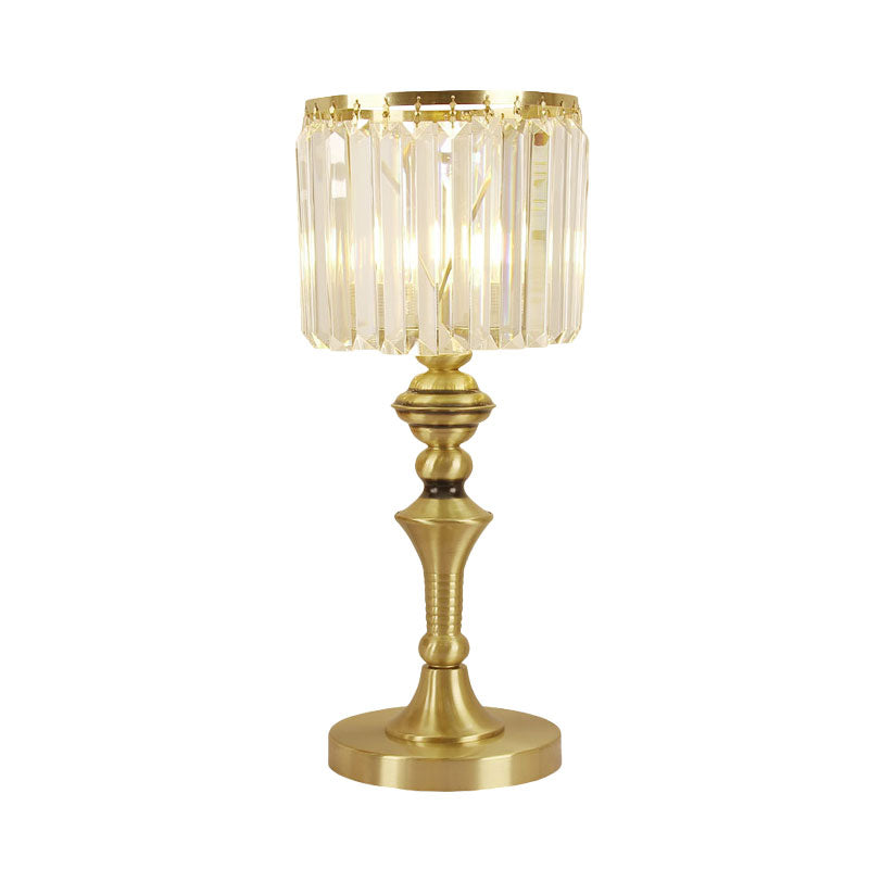 Cylindrical Desk Lamp Post Modern Crystal Flute LED Table Light for ...