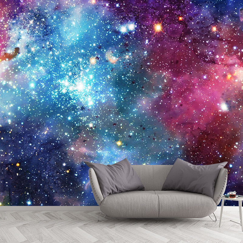 Galaxy Wall Mural Decal Moisture-Resistant Wall Covering for Living ...