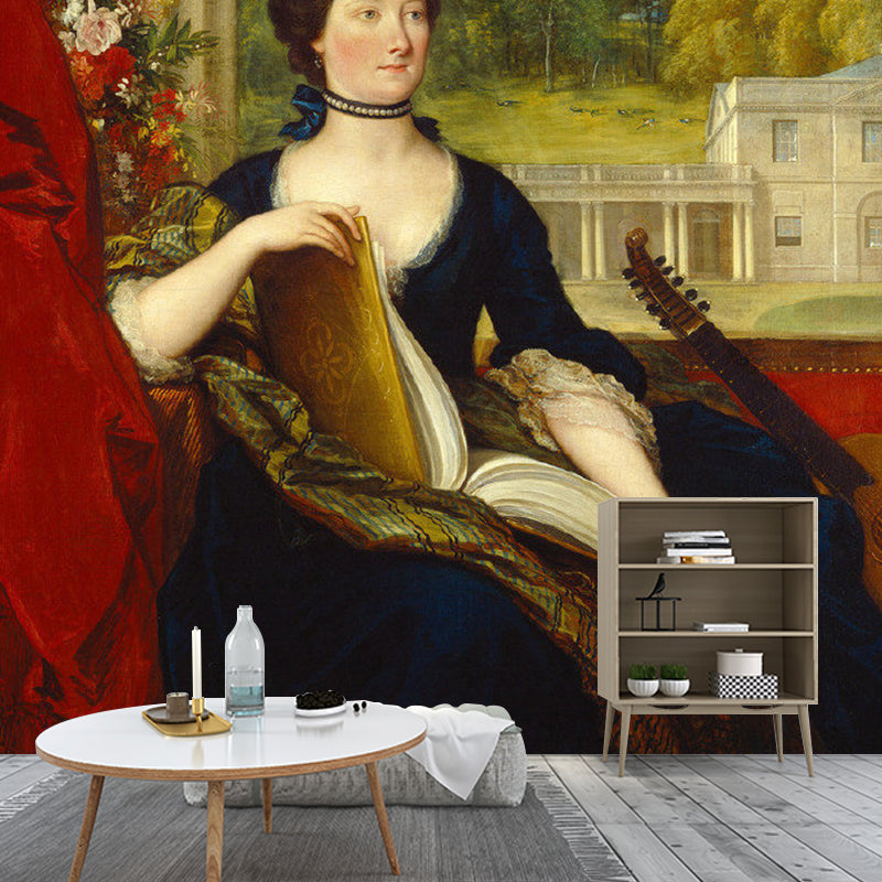 Whole Lady Mural Wallpaper for Guest Room Oil Painting Wall Art in ...