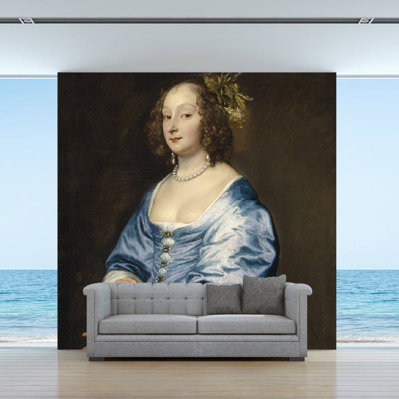 Antique Elegant Lady Wall Art for Bedroom, Custom Size Mural Wallpaper ...