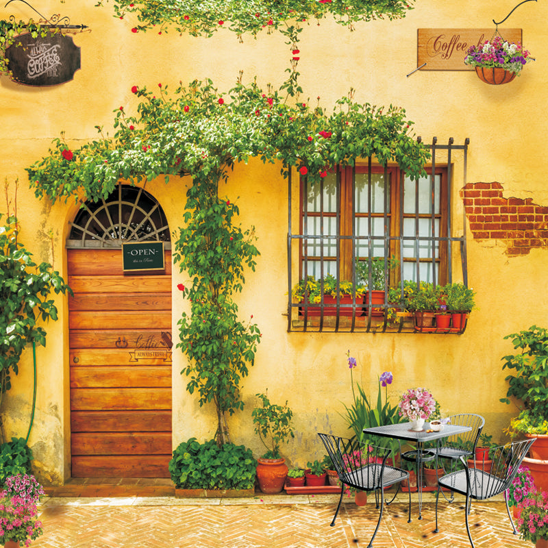 Photography Courtyard Wallpaper Murals Whole Wall Decor for Living Room ...