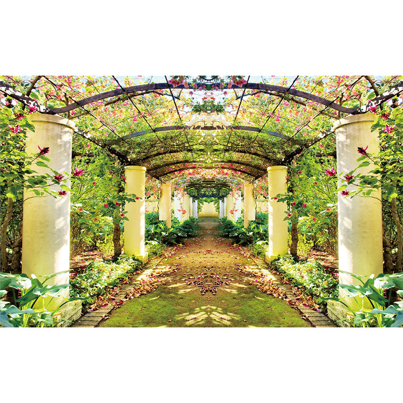 3D Visual Garden Pathway Mural Novelty Stain Resistant Living Room Wall ...