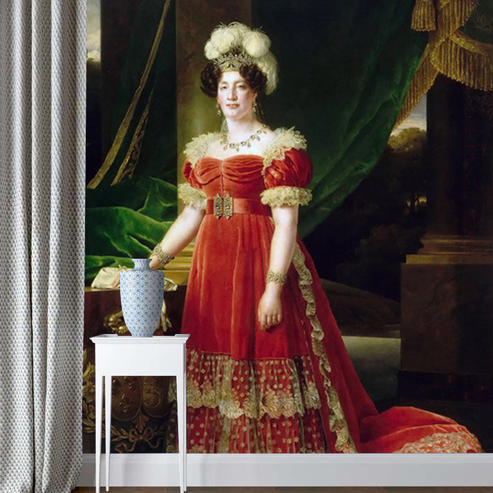 Custom Illustration Victorian Mural Wallpaper with Marie Therese of ...