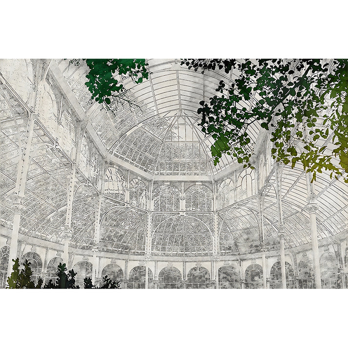 Grey Interior Castle View Mural Architecture Vintage Style Waterproof ...