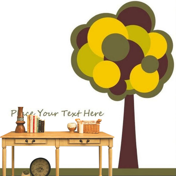 Yellow and Brown Kids Murals Extra Large Tall Tree Wall Covering for ...