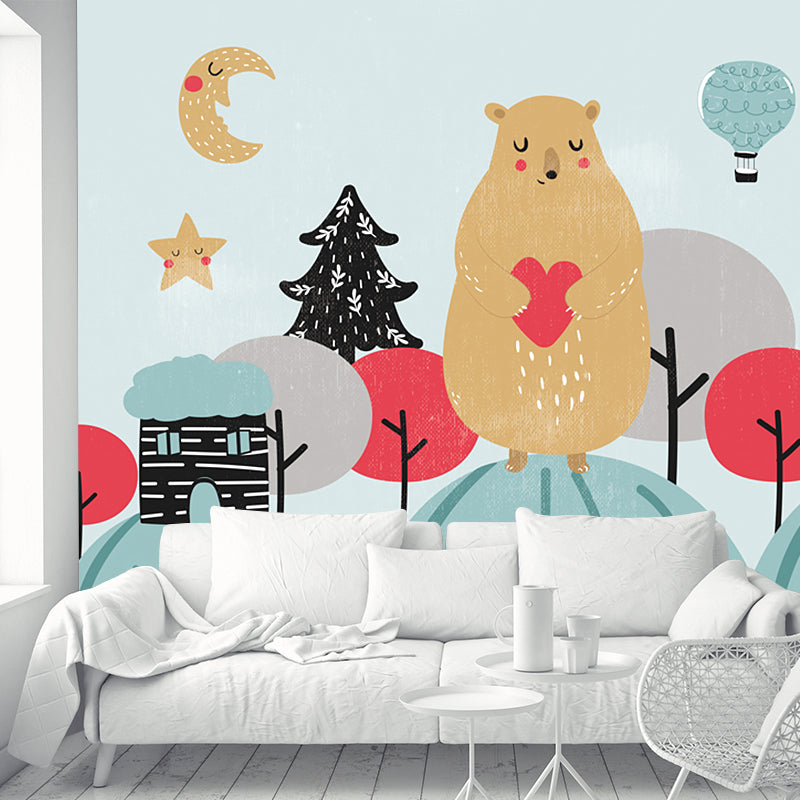 Extra Large Cartoon Wall Murals Stain Resistant Wild Animal Baby ...