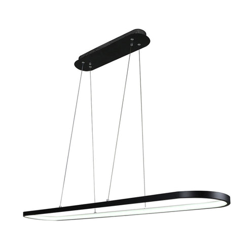 Acrylic Oval Drop Pendant Simplicity 27"/35.5"/47" Wide LED Black/White ...