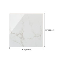 Popular Polished Porcelain Tile White Marble Patterned Square Wall Tile ...