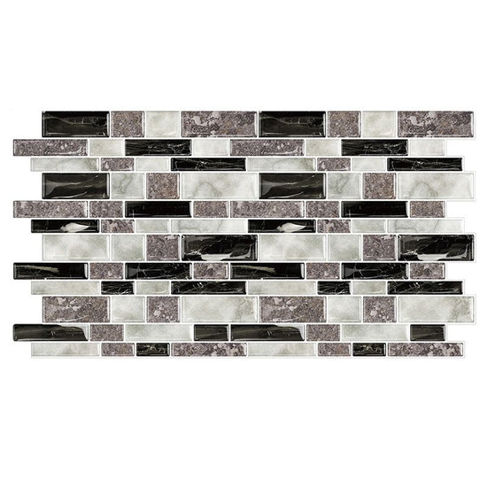 12"x 12" Resin Mosaic Tile Square Peel and Stick Tile for Backsplash ...