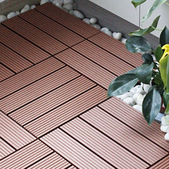 Polypropylene Deck Tile Kit 4-Slat Interlocking Patio Tiles Outdoor ...