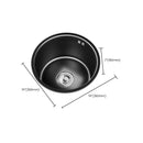 Contemporary Style Round Kitchen Sink Stainless Steel Kitchen Sink ...