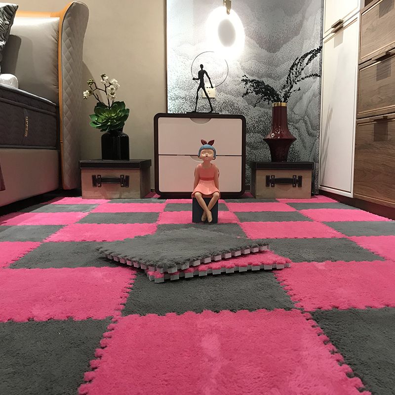 Interlocking Carpet Tiles Color Block Interlocking Carpet Floor Tile ...