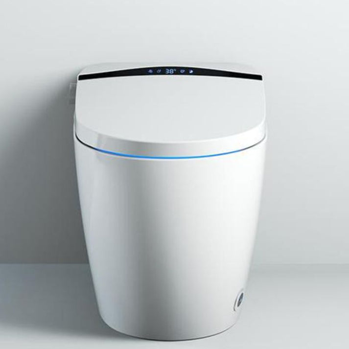 Contemporary Siphon Jet Flush Toilet Heated Seat Included Toilet Bowl ...