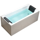Soaking Back to Wall Bathtub Antique Finish Rectangular Modern Bath Tub ...