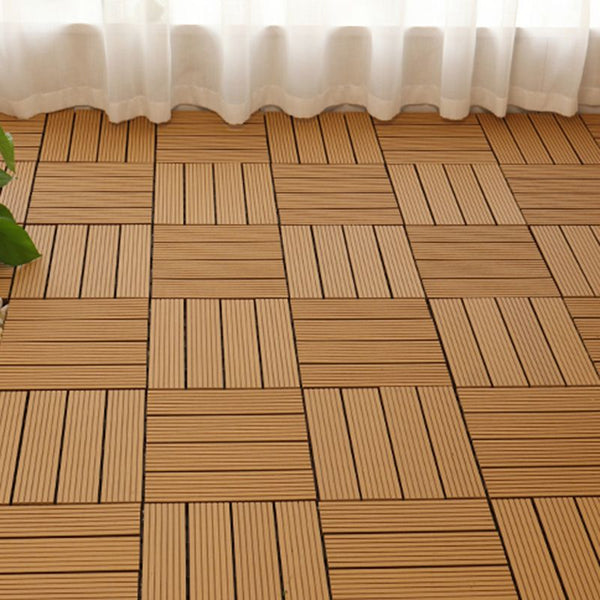 Square PVC Deck/Patio Flooring Tiles Interlocking Installation Outdoor ...