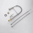 Modern Farmhouse One Handle Spring Spout Kitchen Faucet High Arch Water ...