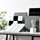 Modern Square Grid Single Tile Plastic Peel & Stick Field Tile - Clearhalo