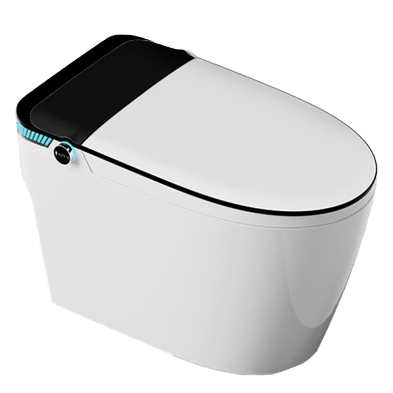 Contemporary Ceramic Flush Toilet Heated Seat Included Toilet Bowl for ...