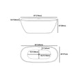Oval Freestanding Bath Tub Modern Acrylic Bathtub for Bathroom - Clearhalo