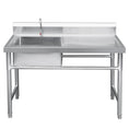 Stainless Steel Sink Undermount Kitchen Sink with Faucet and Base ...