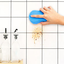 Modern Smooth Mosaic Tile Peel and Stick Wall Tile for Kitchen - Clearhalo