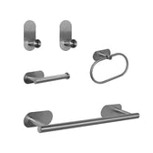 Stainless Steel Bathroom Set Modern Style Simple Bathroom Hardware Set ...