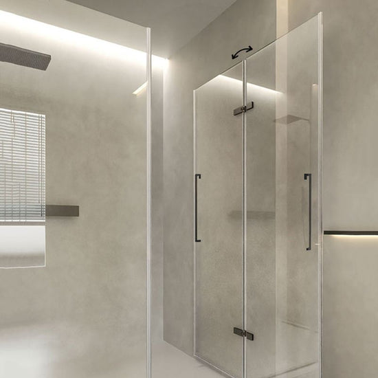 Frameless Hinged Shower Bath Door Transparent Glass Shower Screen ...