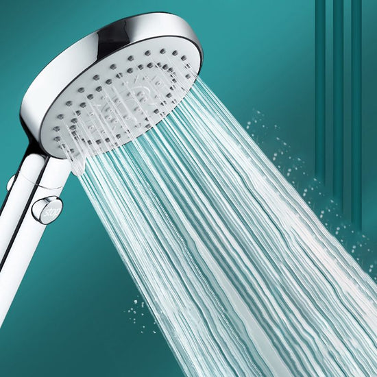 Contemporary Shower Head Combo Rain Fall Chrome Wall-Mount Shower Head ...