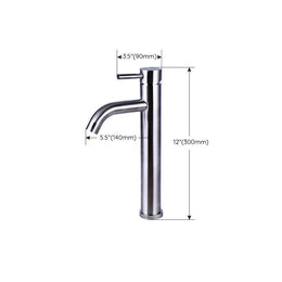 Modern Sliver Centerset Faucet Solid Color Bathroom Faucet with Lever ...