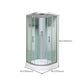 Contemporary Round Shower Stall Striped Framed Shower Stall with ...