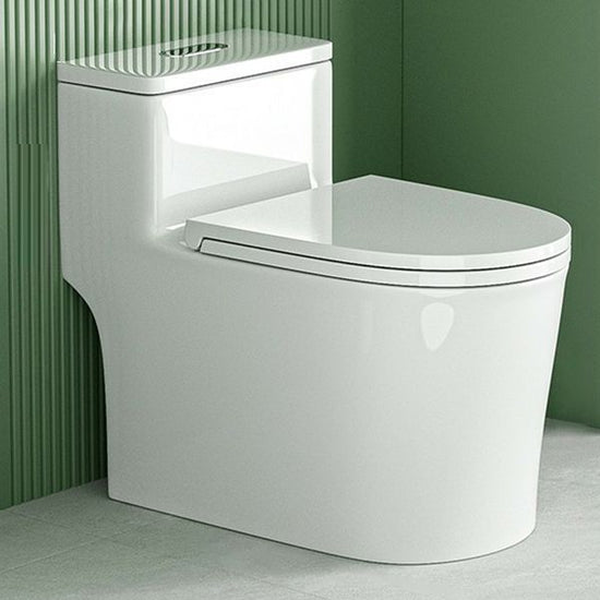 Traditional Flush Toilet All-In-One Floor Mounted Siphon Jet Porcelain ...