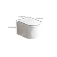 White Elongated Wall Mounted Bidet with Wireless Remote Control - Clearhalo