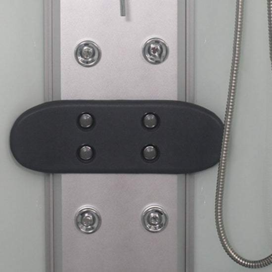 Double Sliding Shower Stall Round Shower Stall with Light and Towel Bar ...