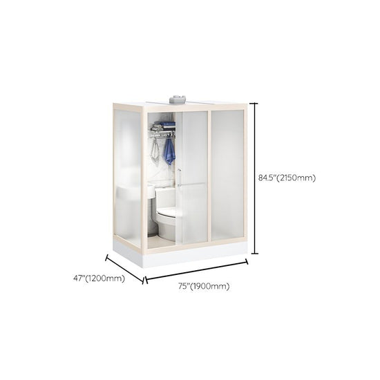 Modern Framed Tempered Glass Shower Kit with Base Included Framed ...