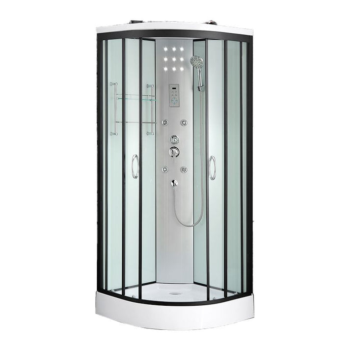 Round Shower Enclosure Full Frame Double Sliding Door Shower Room ...