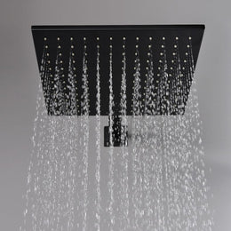 Modern Shower Faucet Brass Square Adjustable Shower Head Wall Mounted ...