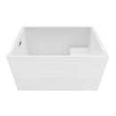 Bathroom Modern Acrylic Small Tub with Left-Hand Drain Bathtub - Clearhalo