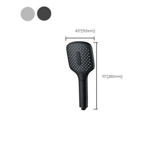 Contemporary Rectangular Hand Shower 3 Sprays Wall-Mount Hand Shower ...