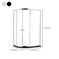 Rounded Shower Stall Semi-Frameless Corner Shower Stall with Tempered ...
