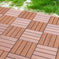 Tradition Square Wood Tile Wire Brushed Brown Engineered Wood for Patio ...